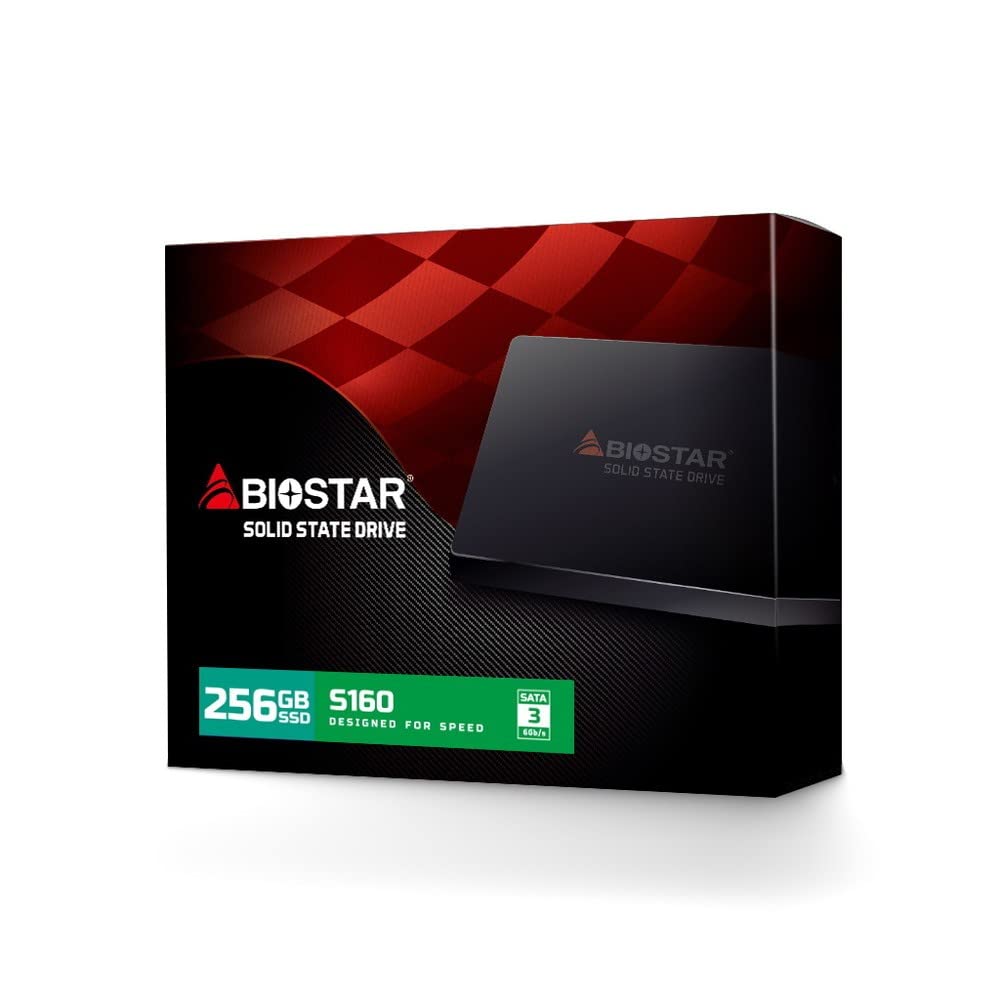 Biostar Slim 2.5" SATA 3.0 SSD 256GB Model [ S160-256GB ] Approximately 0.3 inch (7 mm) Thick