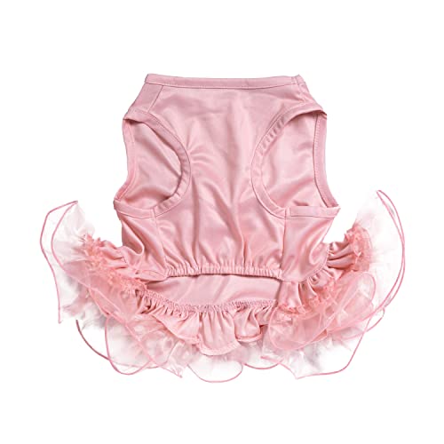 Christian Siriano New York Pink Tiered Bow Dress for Dogs, XS