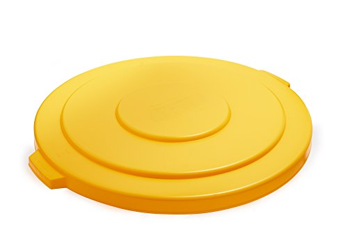 Rubbermaid Commercial FG265400YEL BRUTE Heavy-Duty Round Waste/Utility Container, 55-gallon Lid, Yellow