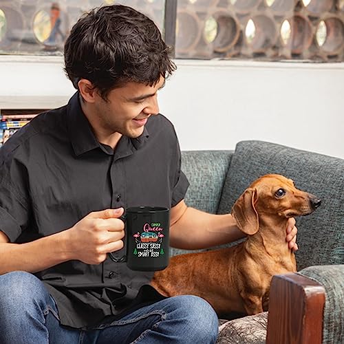 Gift for Camp Lovers Flamingo Graphic RV Camping with Classy Saucy and Smart Assy Humor 11oz 15oz Black Coffee Mug