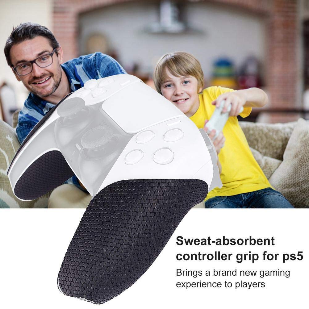HIGOPLAY Controller Grips for PS5 Anti-Skid Sweat-Absorbent Controller Grips Soft Rubber Pads Handle Grips Sticker for Playstation 5 Controller