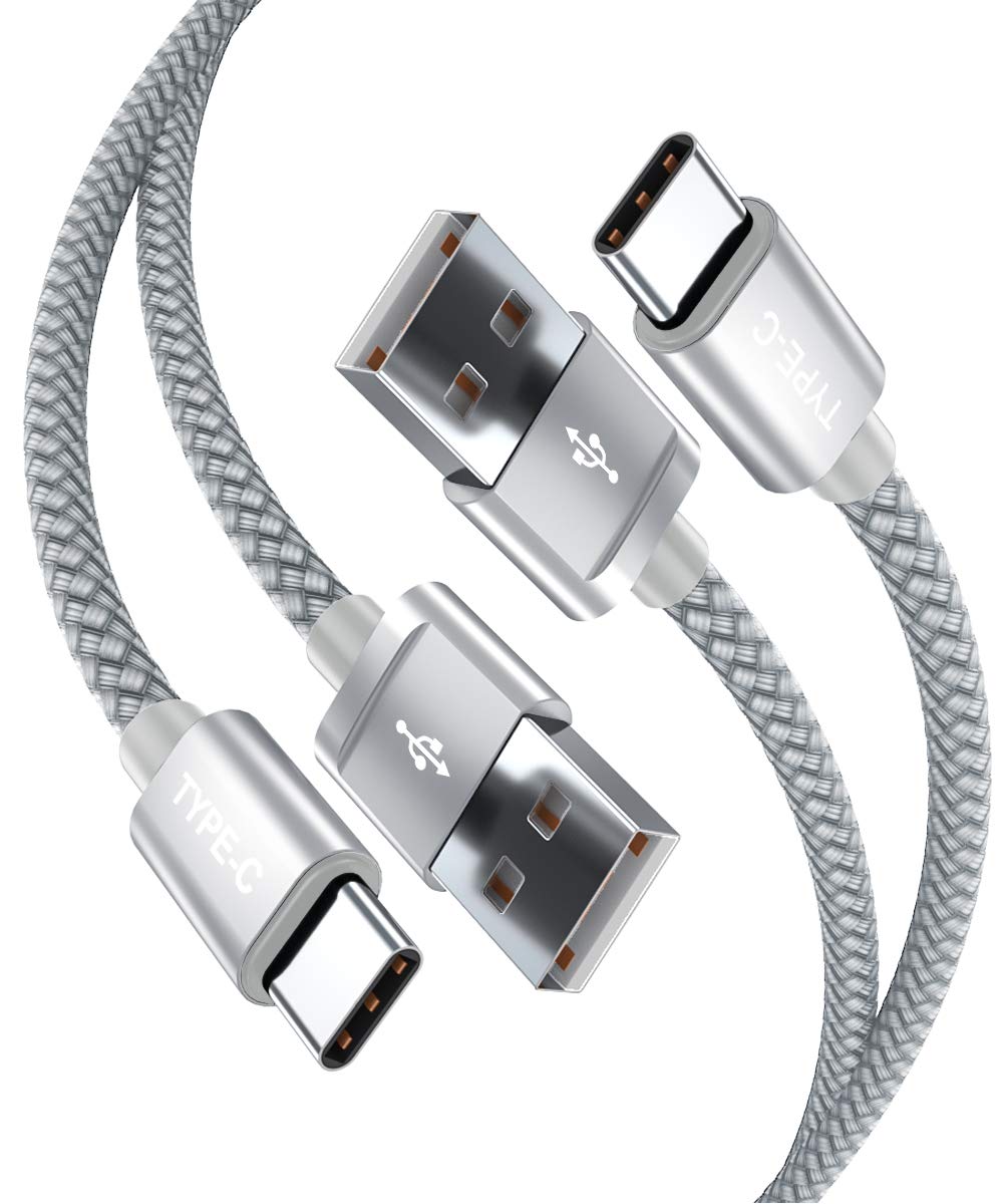 Basesailor USB Type C Charger Cable 10FT 2 Pack,Nylon Charging Cord for Samsung Galaxy Z Flip Fold,Note 20,S8 S9 S10 S10E 10E S23 S20 FE 21 S21 S22 22 Plus Ultra,A51 A52 A53,Google Pixel 6 5 4 XL