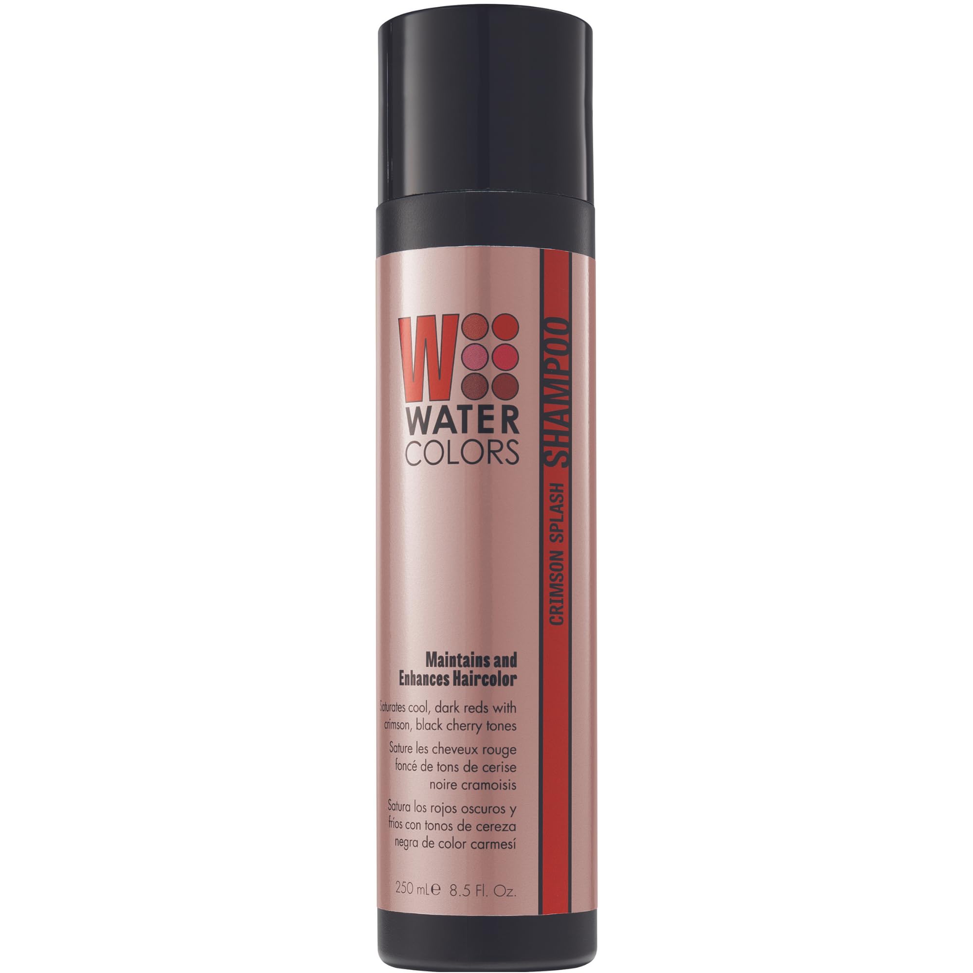 Watercolors Semi Permanent Color Depositing Shampoo. Sulfate & Paraben Free to Maintain & Enhance Hair Color 8 fl oz - CRIMSON SPLASH