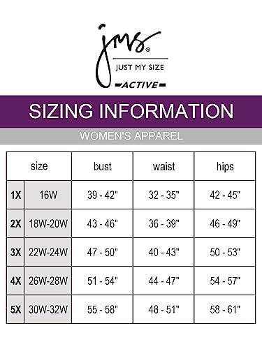 JUST MY SIZE womens Long Legging Pants, Black, 1X US