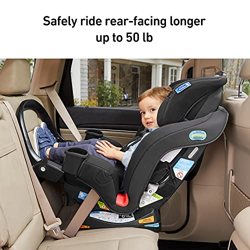Graco Extend2Fit 3 in 1 Car Seat Featuring Anti-Rebound Bar, Ride Rear Facing Longer, Up to 50 Pounds, Prescott
