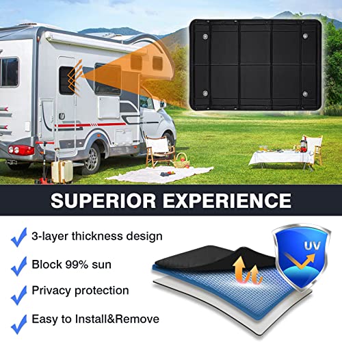 KUST Compatible with RV Door Sunshade Foldable Side Door Window Shade Cover Privacy Camping Travelāfor Most RV Interior Door 15.74 x 24.8