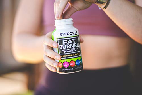 INVIGOR8 Fat Burner and Natural Appetite Suppressant – Healthy Weight Loss Formula and Thermogenic with Green Tea Leaf Extract