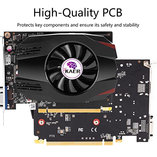 KAER GeForce GT 1030 GDDR5 2GB 64 Bit VGA HDMI Outputs PCI Express 3.0 x4 DirectX 12 Graphics Card, Nvidia Gaming PC Video Card