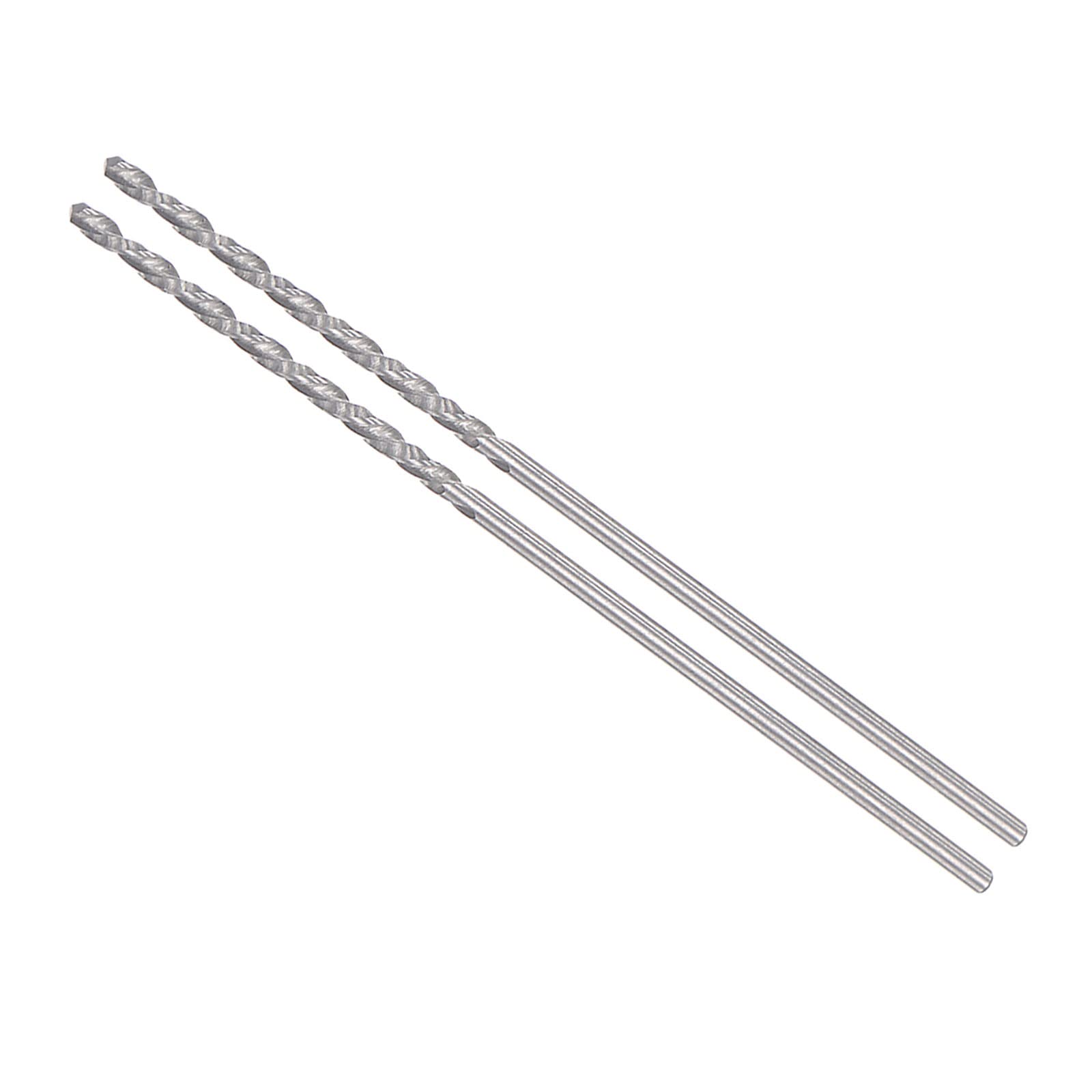 CoCud Solid Carbide Drill Bits, 2.7mm Diameter, Left Hand YG6X (C3/K10) Tungsten Carbide Straight Shank Twist Drill Bits - (Applications: for Stainless Steel Alloy), 2-Pieces