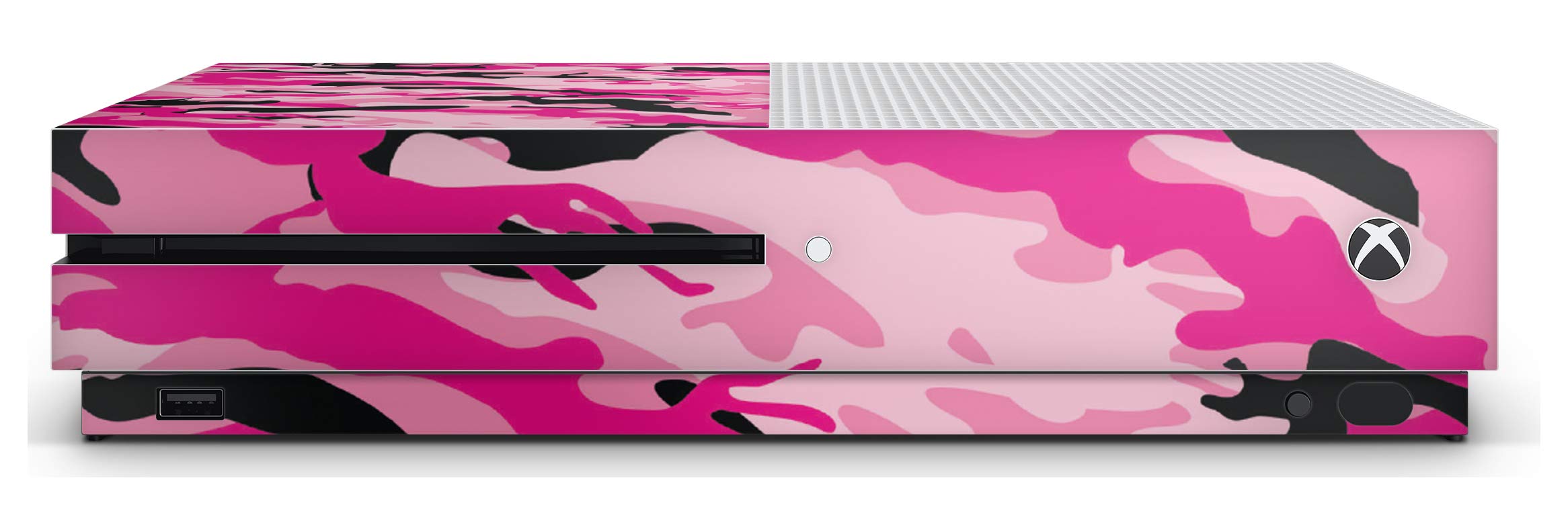 giZmoZ n gadgetZ Xbox One S Pink CAMO Console Skin Decal Sticker + 2 Controller Skins