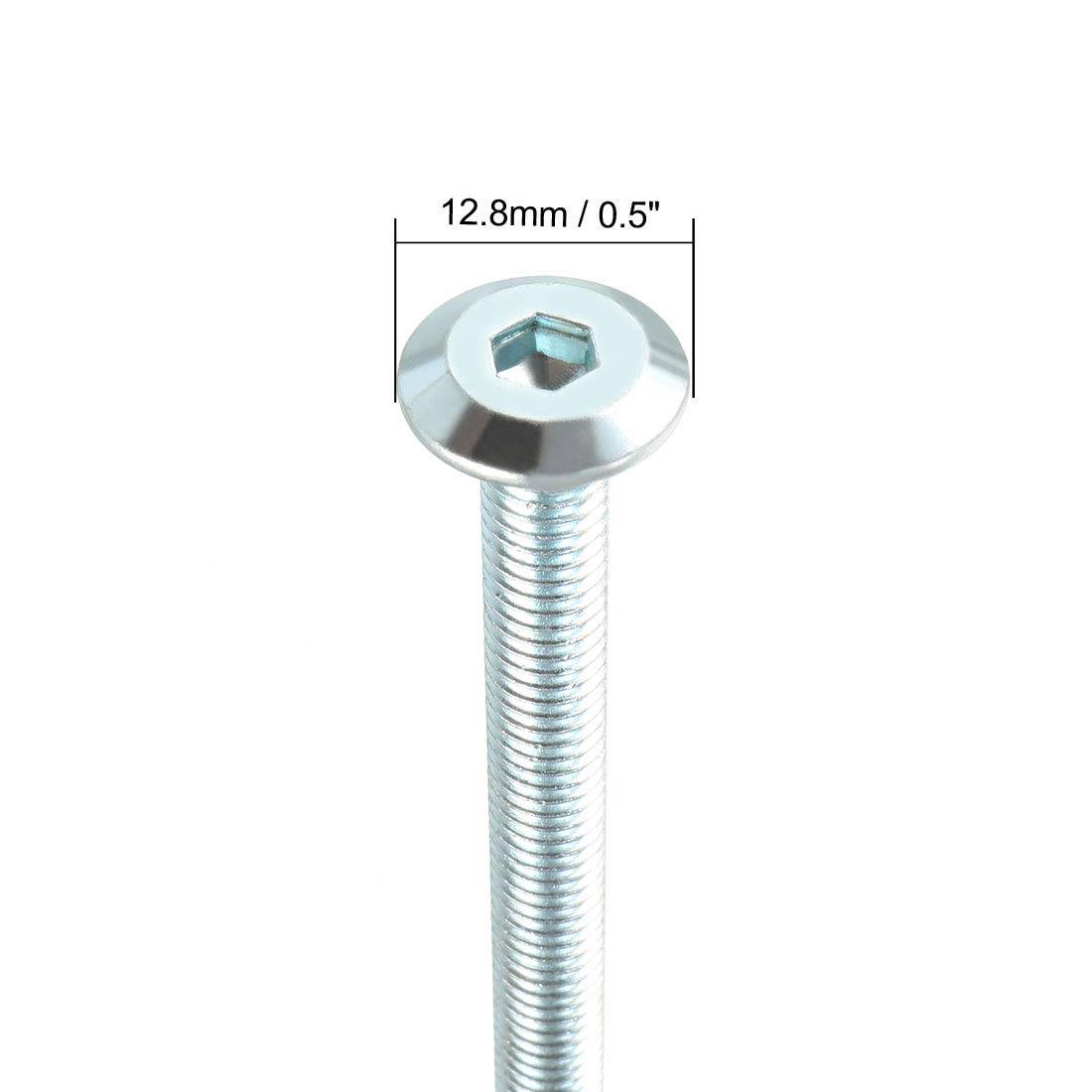 uxcell M6x60mm Furniture Bolts Hex Socket Screws Fastener Zinc Plated 20pcs