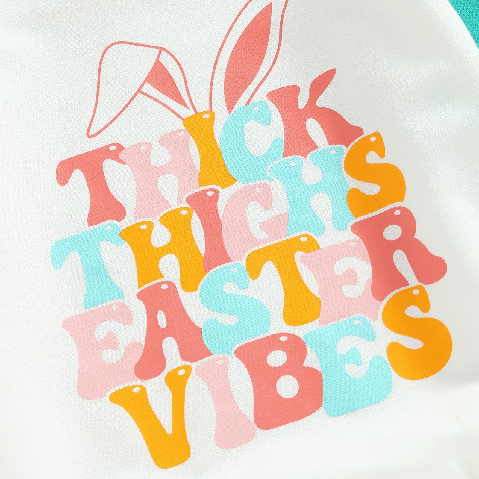 Chloefairy Baby Girl Boy Easter Outfit Crewneck Sweatshirt Bubble Romper Thick Thighs Easter Vibes Onesie Baby Bunny Outfit (White-Easter, 6-12 Months)