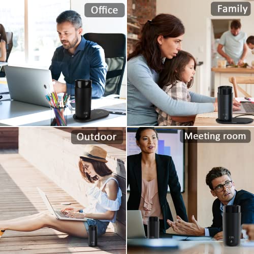 OTKAX Temperature Control Heated Coffee Mug Smart Self Heating Travel Coffee Mug 12 Oz App Controlled Warmer Mug 5 Hour LED Display Keep Coffee Hot All Day up to 149℉ Fast Wireless Charger Base