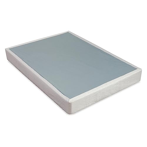 Spring Coil, 4.5-Inch Sturdy Box Spring for Mattress Support-Durable and Easy to Assemble Natural Wood Foundation for King, White