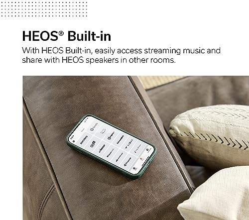 Denon AVR-S670H 5.2 Ch Home Theater Receiver (2023 Model) - 8K UHD HDMI Receiver (75W X 5), Streaming via Built-in HEOS, Bluetooth & Wi-Fi, Dolby TrueHD, Dolby Pro Logic II & DTS HD Surround Sound