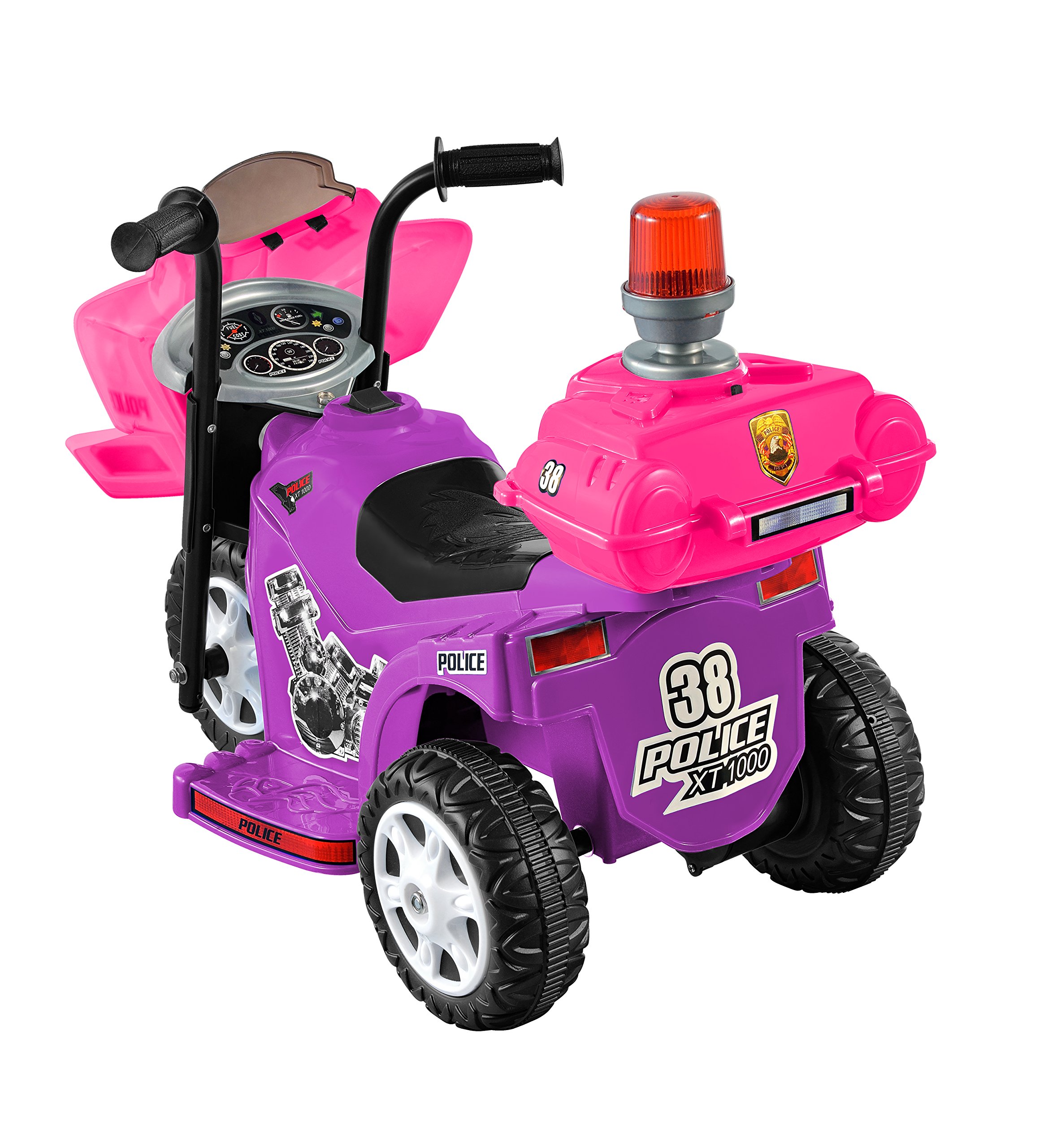KID MOTORZ Lil Patrol Ride On Toy, 6V, Purple and Pink