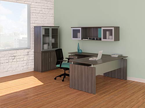 Mayline MNDS72LGS Medina Straight Edge Desk, 72 in, Gray Steel