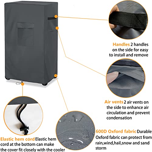 Dalema Evaporative Cooler Cover for MC61M/MC61V Evaporative Cooler,Heavy Duty Waterproof Evaporative Air Cooler Cover,29"L x 18"W x 45"H Swamp Evaporative Cooler Cover,Grey.