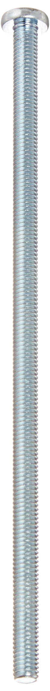 Small Parts Steel Pan Head Machine Screw, Zinc Plated, Meets ASME B18.6.3, #2 Phillips Drive, #10-32 Thread Size, 5" Length, Fully Threaded, Imported (Pack of 10)