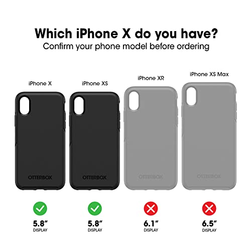 OtterBox iPhone Xs AND iPhone X Defender Series Case - BLACK, rugged & durable, with port protection, includes holster clip kickstand