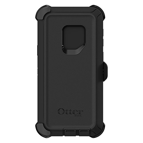 OtterBox Samsung Galaxy S9 Defender Series Case - BLACK, rugged & durable, with port protection, includes holster clip kickstand