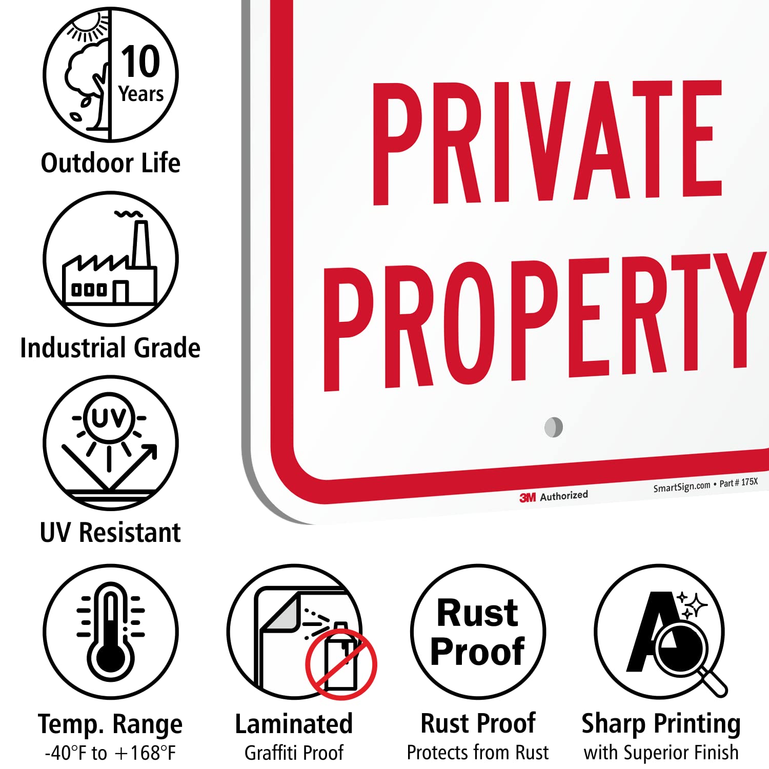 SmartSign - K-1667-EG-12x18-D2 "No Parking - Private Property" Sign | 12" x 18" 3M Engineer Grade Reflective Aluminum