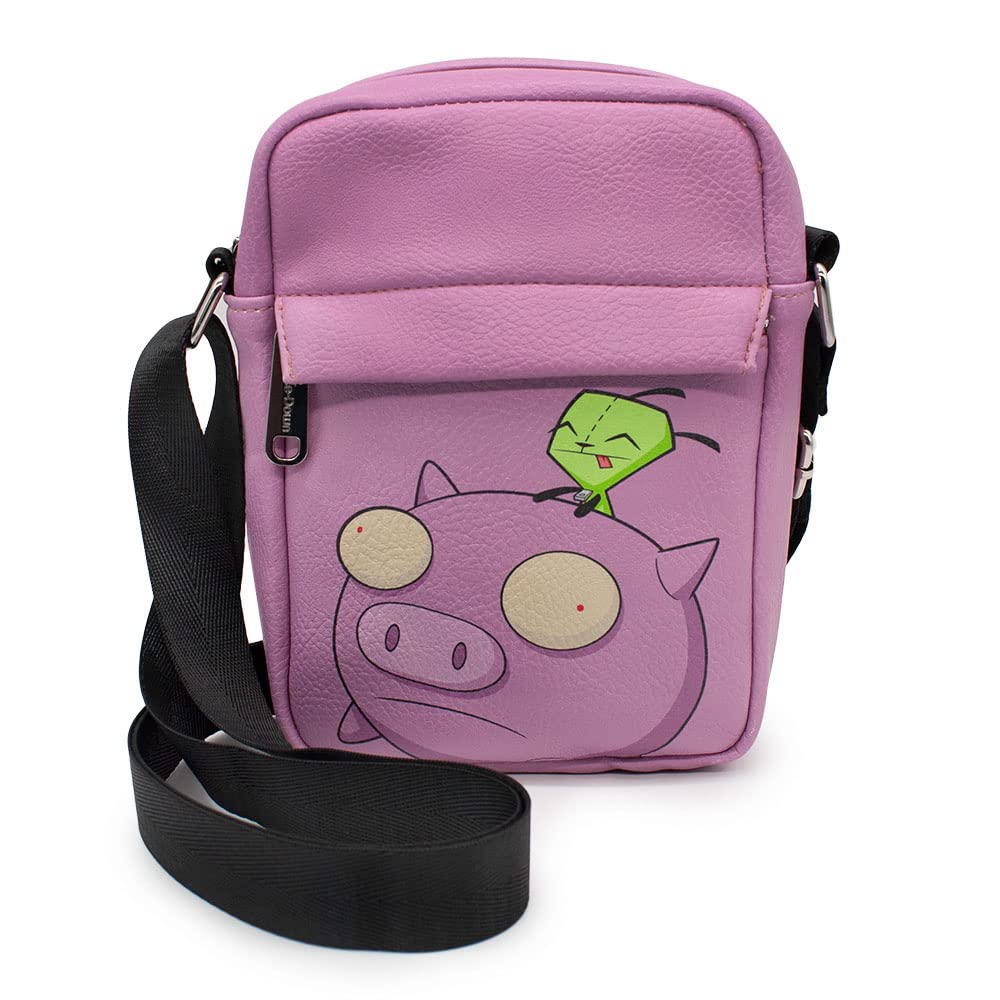 Buckle Down Crossbody Bag, Invader Zim