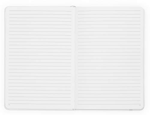 Minimalism Art, Premium Hard Cover Notebook Journal, Classic 5" x 8.3", 122 Numbered Pages, Gusseted Pocket, Ribbon Bookmark, Extra Thick Ink-Proof Paper 120gsm, San Francisco (Ruled, Green)