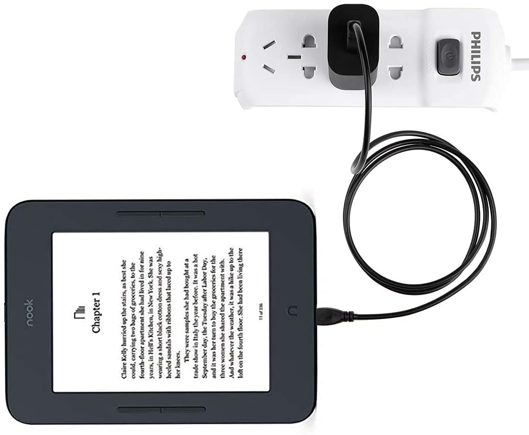 Smays Barnes & Noble Nook Tablet Charger Cable: USB Charging and Data Sync for Nook HD, HD+, Color, and Glowlight Models