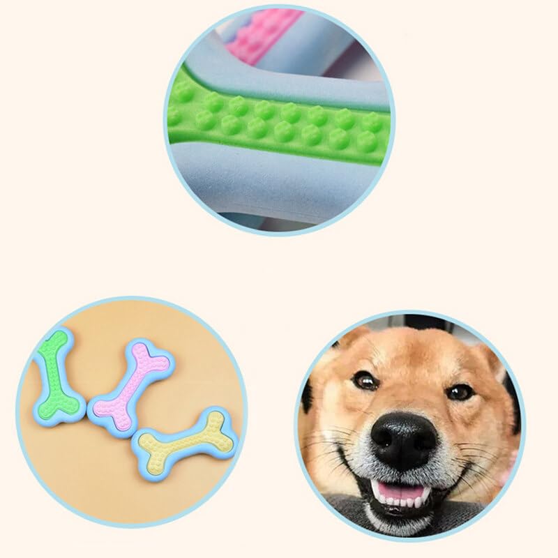 Rubber Toy for Puppy Teeth Cleaning - Interactive, Lightweight and Durable Pet Dental Health Chew Toy