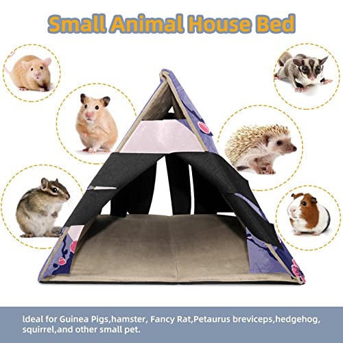 enheng Small Pet Hideout Sakura Branch Against Sun Hamster House Guinea Pig Playhouse for Dwarf Rabbits Hedgehogs Chinchillas