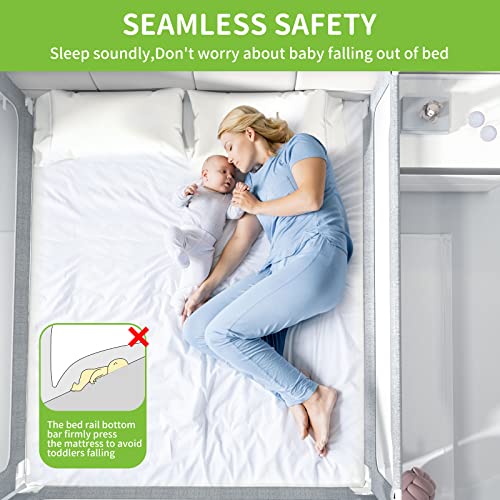 Sephyroth Bed Rails for Toddlers, Upgrade Height Adjustable Baby Bed Rail Guard Specially Designed for Twin, Full, Queen, King Size - Safety Bed Guard Rails for Kids 1 Side:59"(L) ×27"(H)