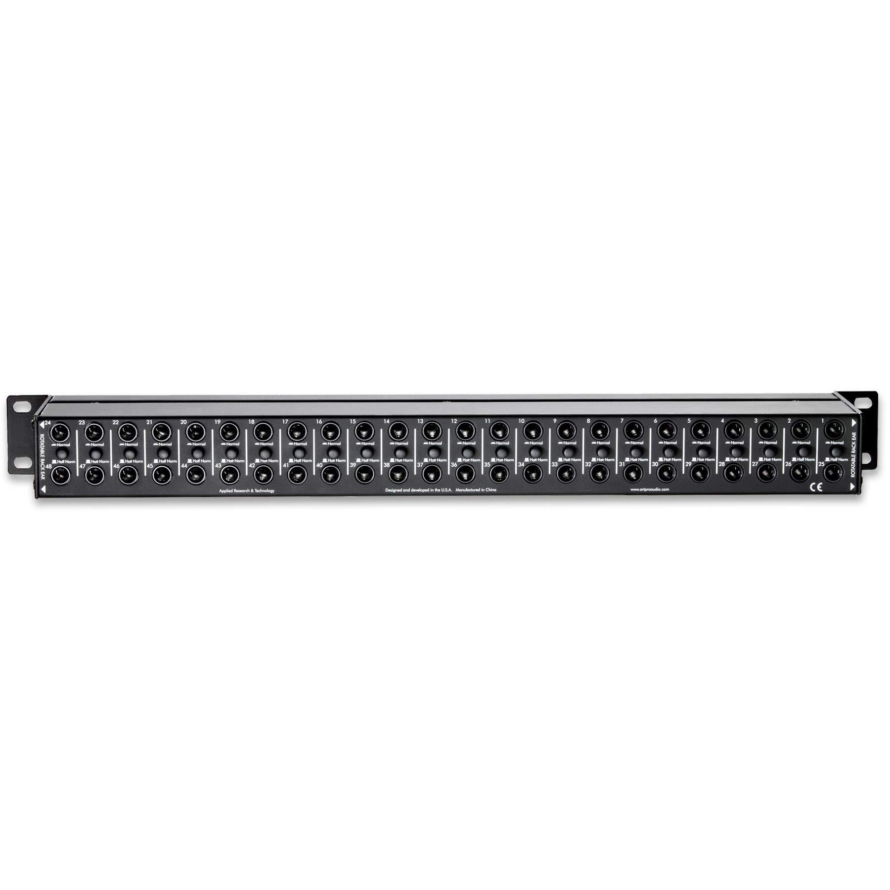ART P48 Patchbay Bundle with 2 TRS 1/4" Cables (3 Items)
