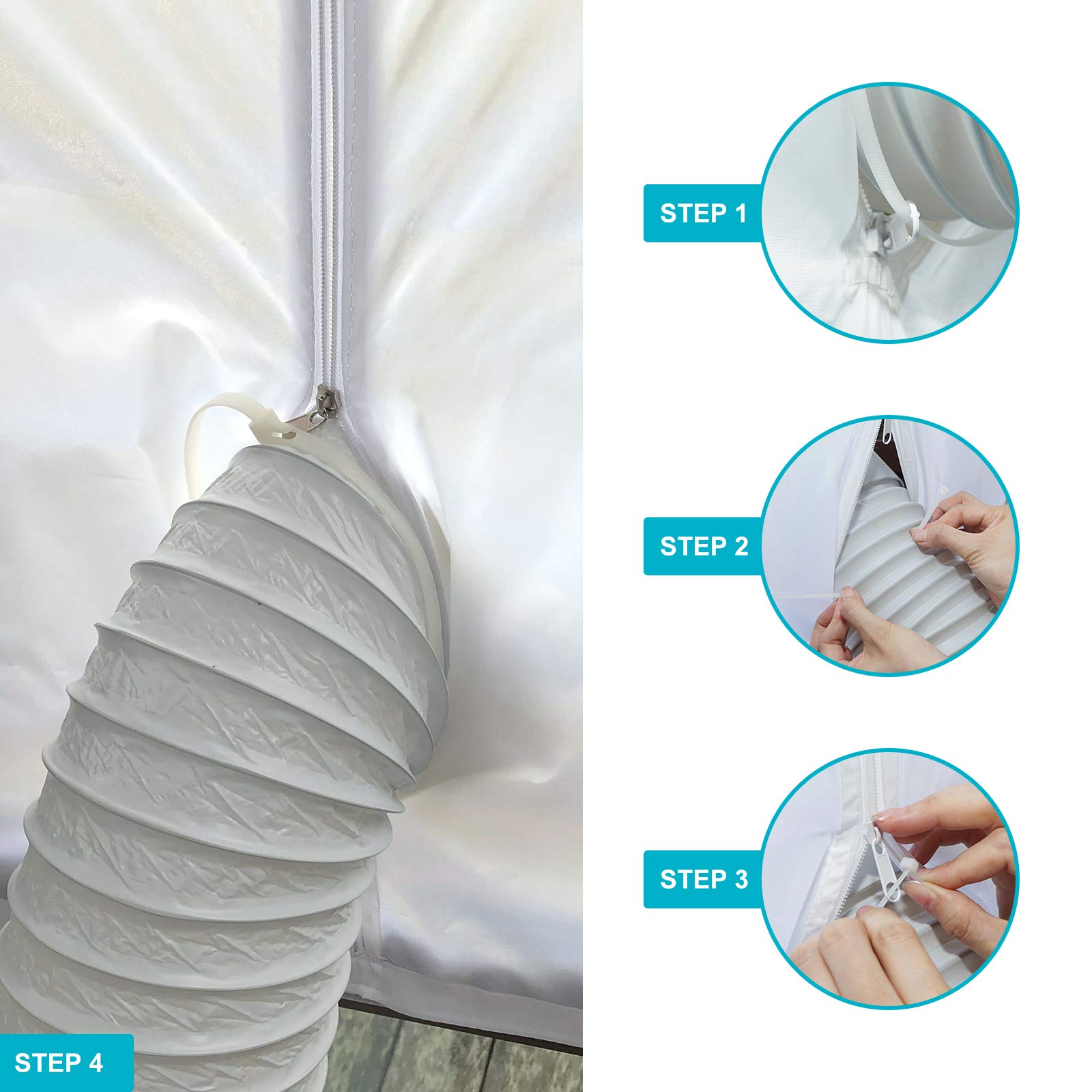 HOOMEE Air Lock For Portable Air, Flexible Size, Max 14x91 Inch