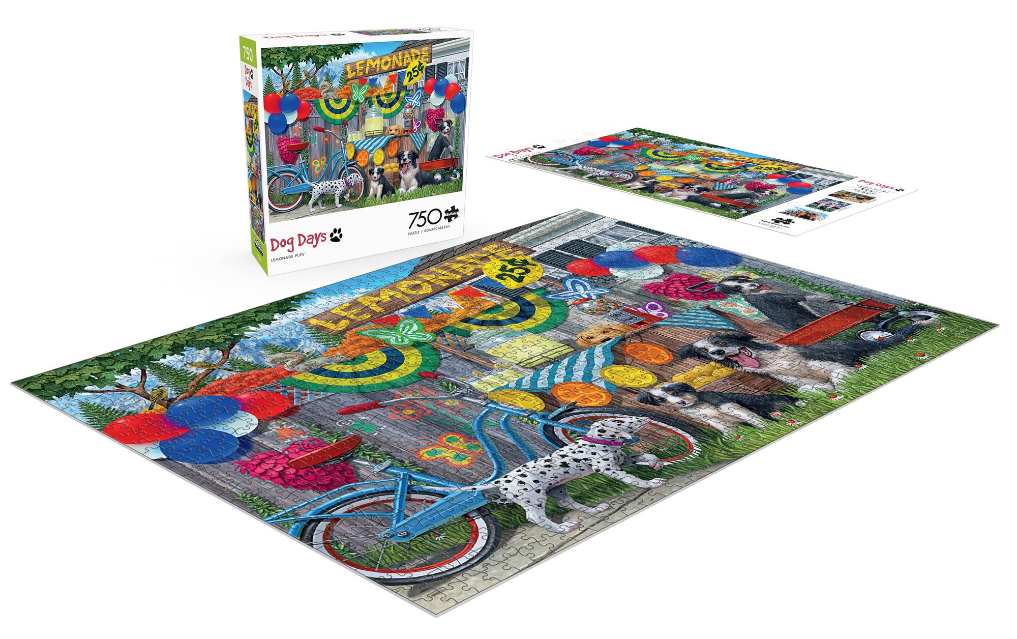 Buffalo Games - Sergio/Art Beats Studio - Lemonade Pups - 750 Piece Jigsaw Puzzle for Adults Challenging Puzzle Perfect for Game Nights - Finished Puzzle Size is 24.00 x 18.00