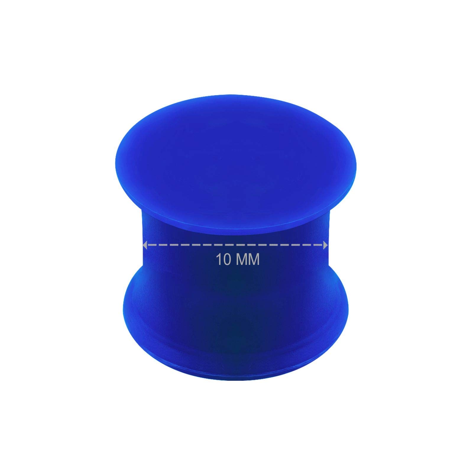 BanaVega 2PCS Silicone Dark Blue 11/16 inch Double Flared Saddle Cute Ear Ring Stretcher Lobe Gauge Plug Piercing Jewelry 2712