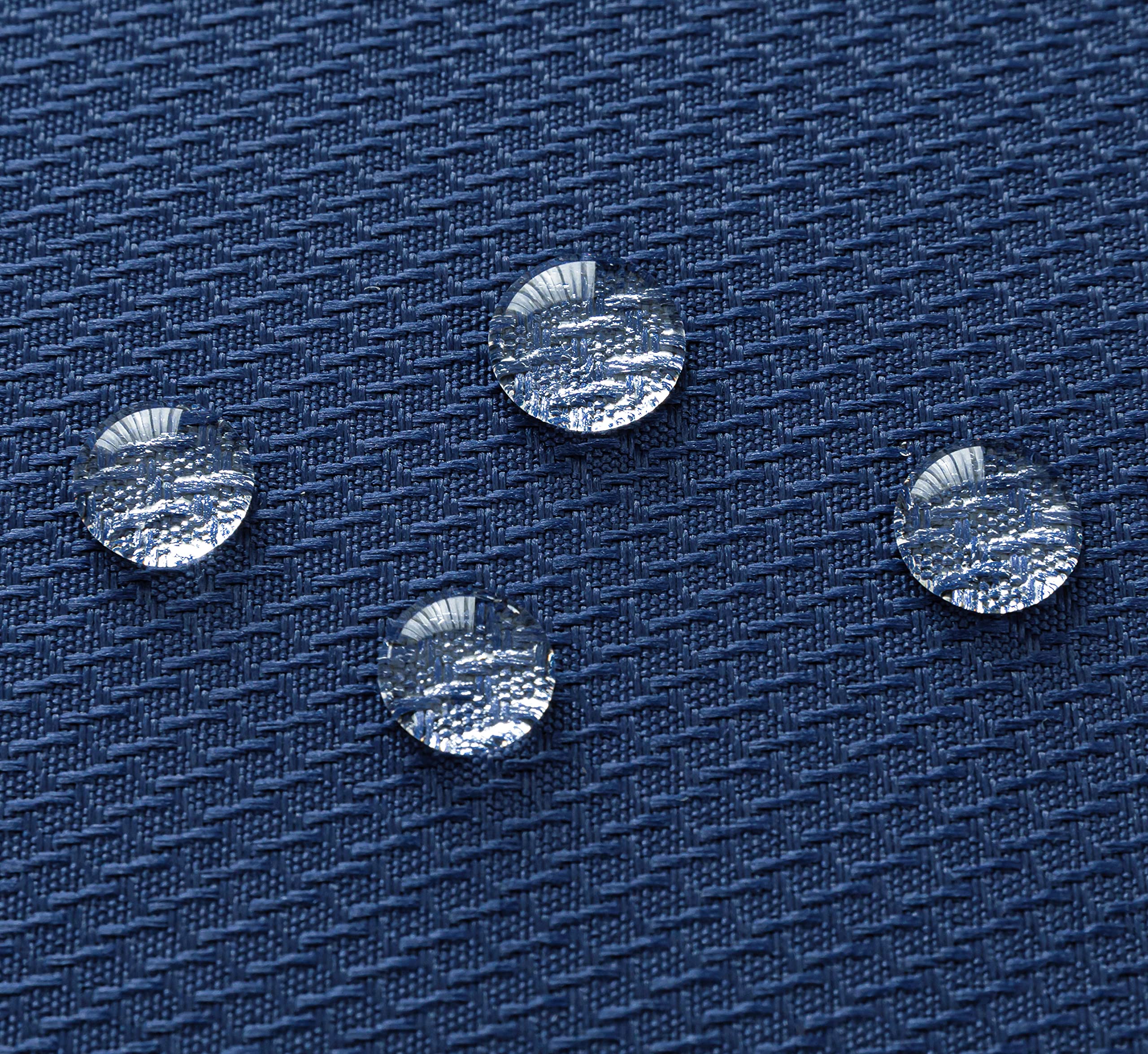 Biscaynebay Textured Fabric Tablecloths 108" Round for Tables' Diameters from 48" to 72", Navy Water Resistant Washable Tablecloths for Dining, Kitchen, Wedding & Parties etc.