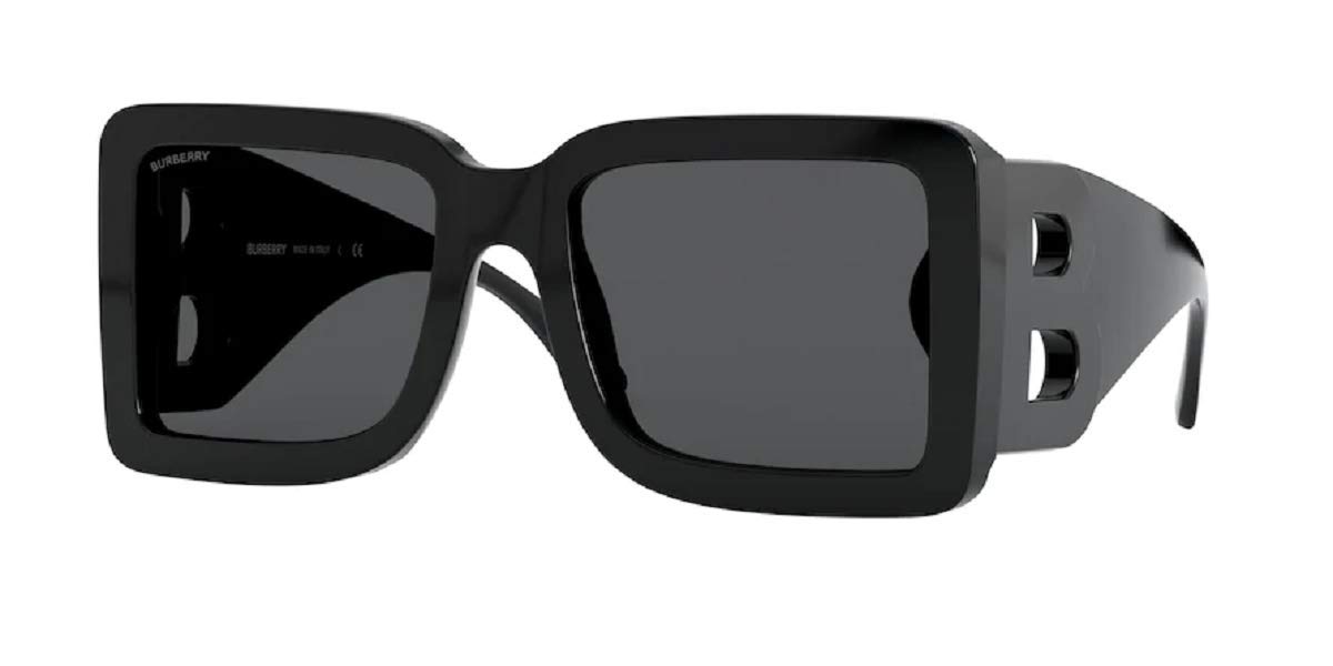 BE4312 300187 55MM Black/Grey Square Sunglasses for Women + BUNDLE with Designer iWear Eyewear Kit