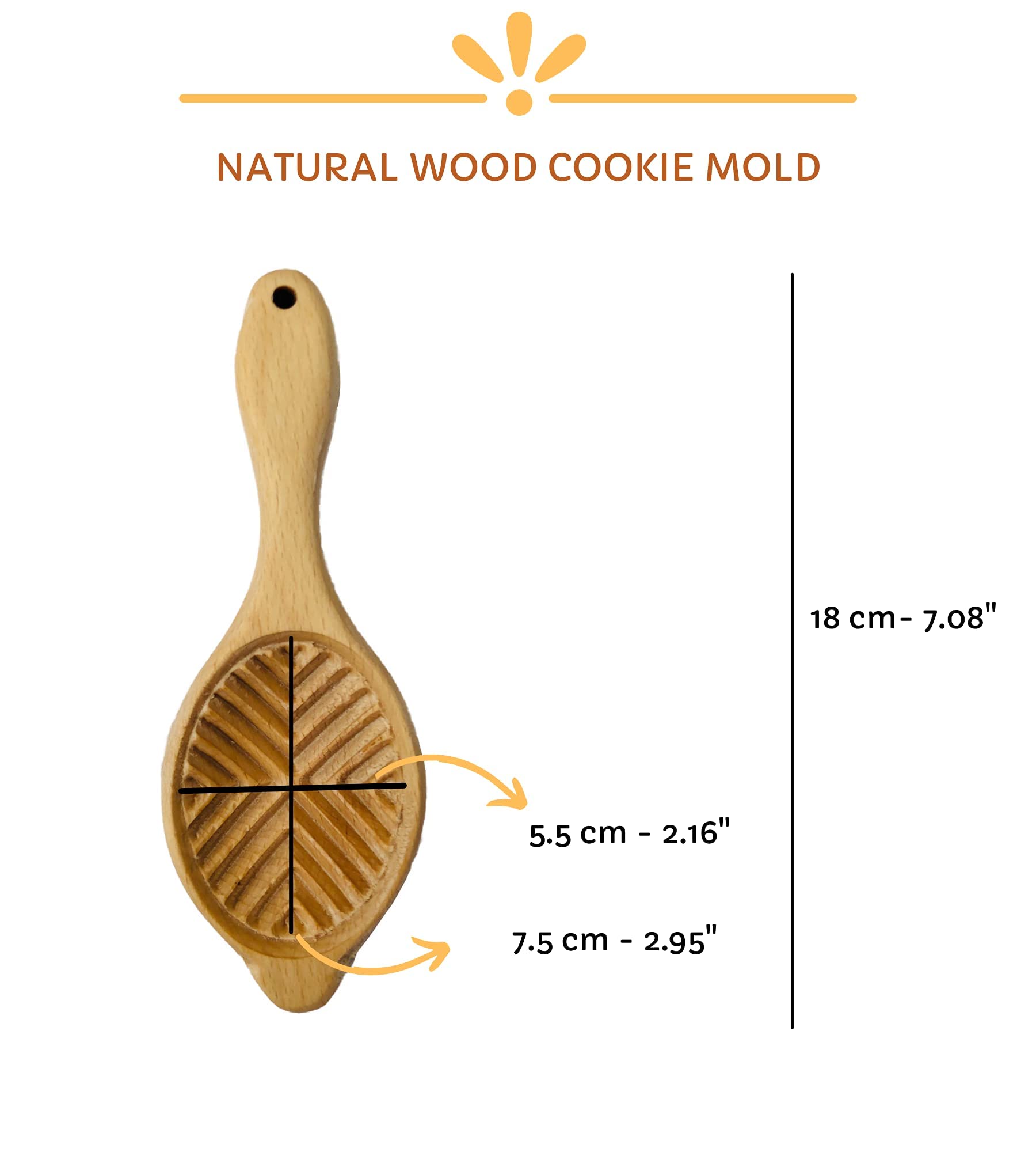 Bremen Home, Traditional Wooden Cookie, Muffin, Cake & Pastry Maamoul Mold Press, Middle Eastern Cookie Mold, Greased
