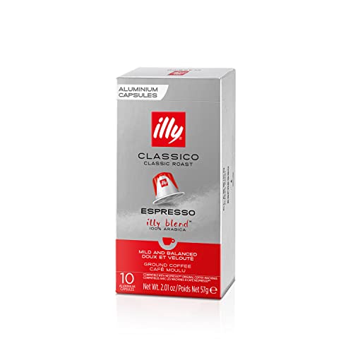 illy Nespresso Capsules 100 Count Espresso Pods, Classico Medium Roast Coffee, Compatible with OriginalLine Nespresso Espresso Machines