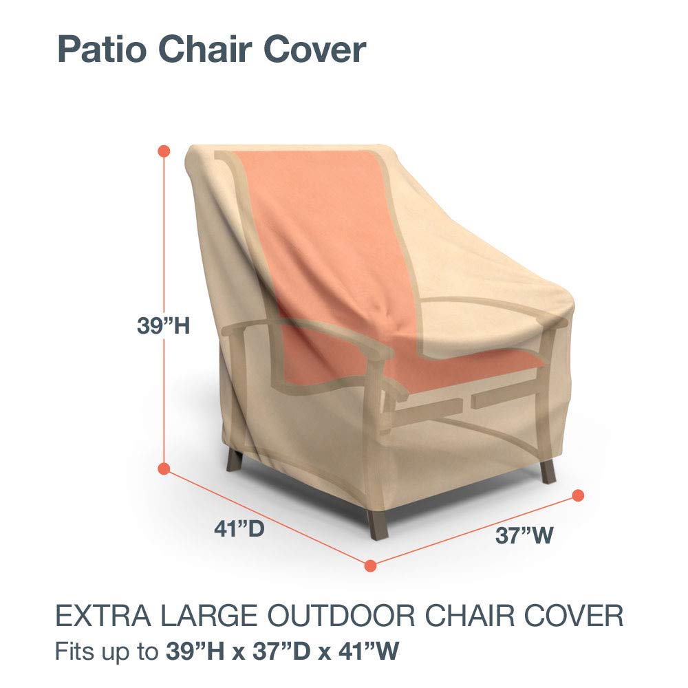 EmpirePatio Classic Nutmeg Outdoor Patio Chair Cover, 39" H x 37" W x 41" Deep
