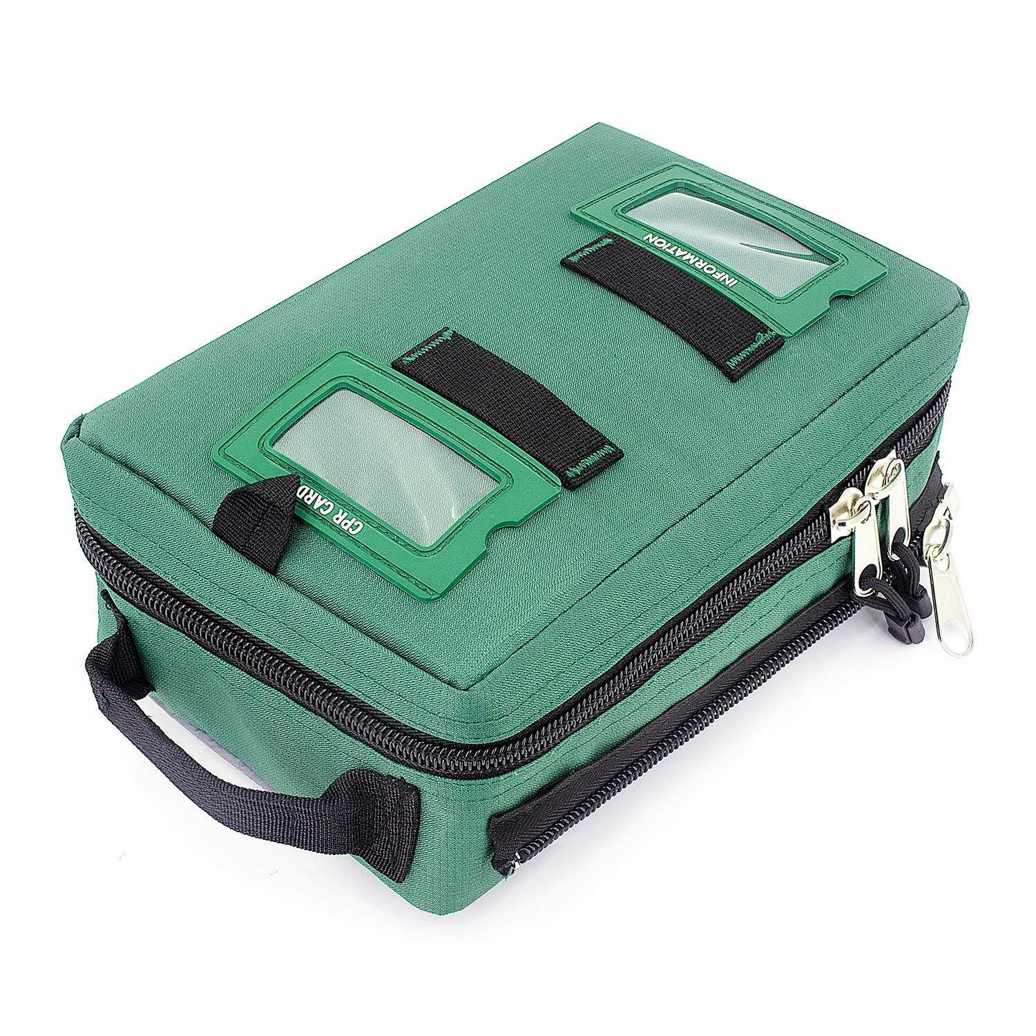 Bearhoho 11''x7'' Big Size Survival First Aid Kit Empty Emergency Trauma Bag Medical Kit with Labeled Compartments for Boat Car Camping Hiking Travel & Backpacking