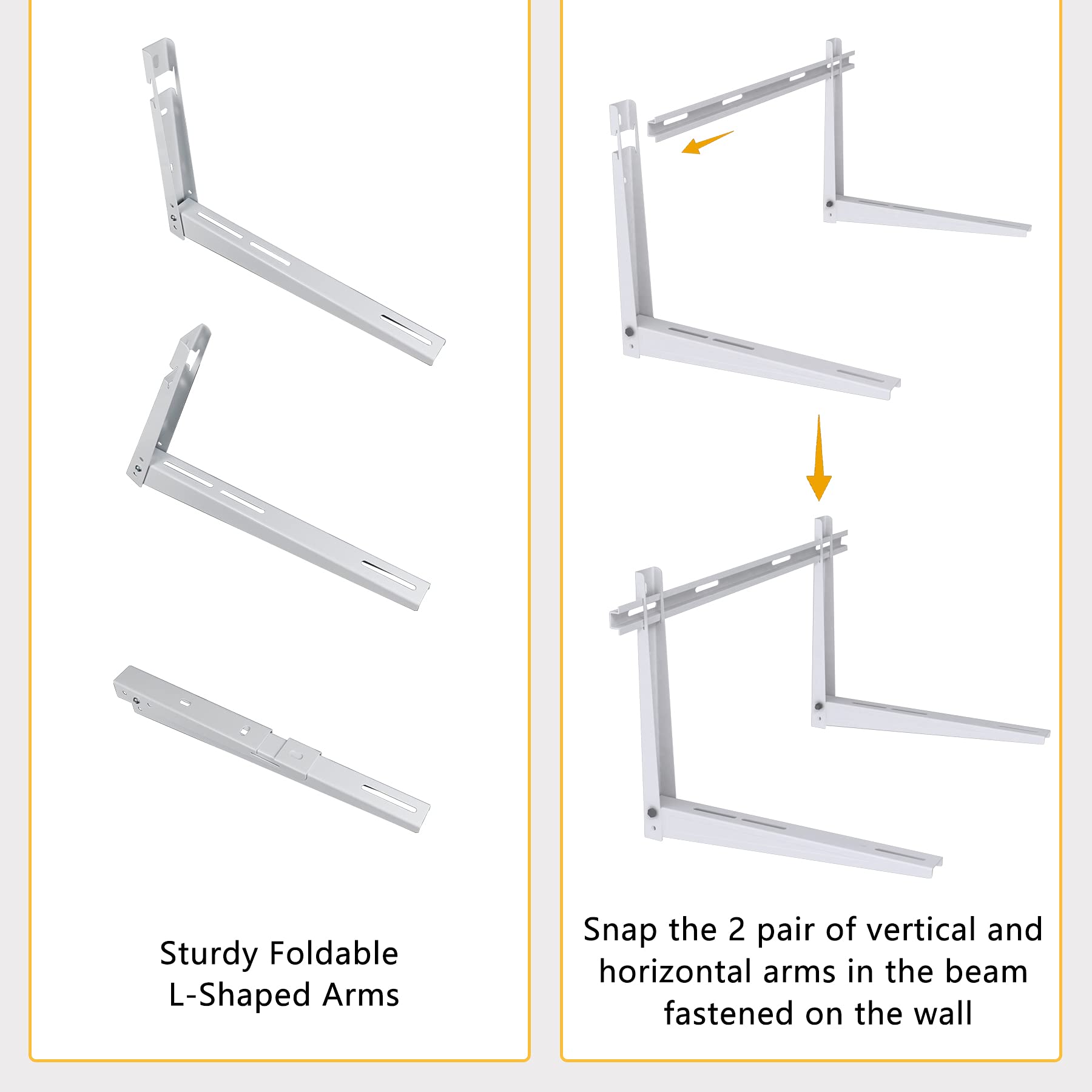 LBG Products Mini Split Wall Mounting Bracket,Air Conditioner Support Bracket for 9000-18000 Btu,Ductless Heat Pumps,HVAC Systems,Compressors,Air Conditioner Units Support up to 350lbs