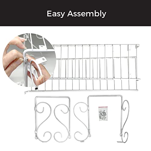 Trenton Gifts Kitchen Storage Sink Shelf Organizer, Expandable Wire Rack, White