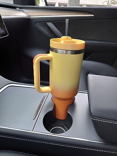 Dapperlin 40oz Stainless Steel Vacuum Insulated Tumbler with Lid and Straw for Water, Iced Tea or Coffee, Smoothie and More (Sunset Yellow)