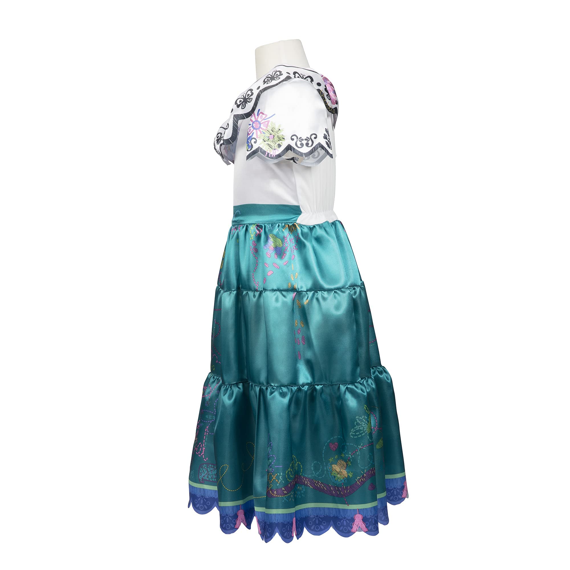 Disney Encanto Mirabel Dress, Costume for Girls Ages 3 and up, Outfit Fits Children Sizes 4-6X