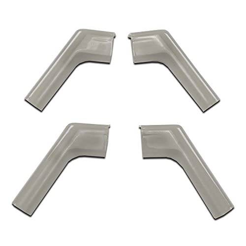 G-PLUS RV Rain Gutter Spout Long Version Left and Right Grey Gutter Spout 3 1/2" Long 4pcs