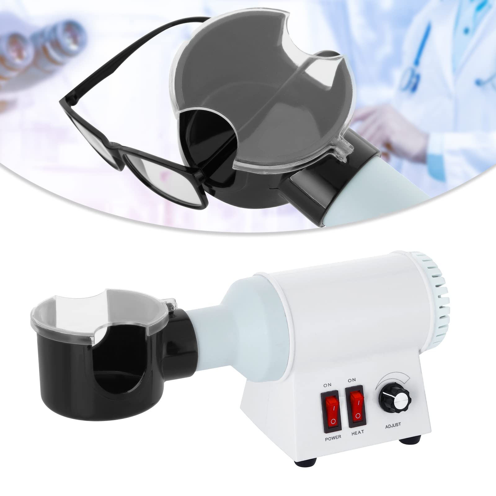 BEAMNOVA Eyeglasses Frame Warmer Adjuster Non-Metal Glasses Frame Adjustment Tools 158-278°F Adjustable Temperature Eyeglass Repair Tool