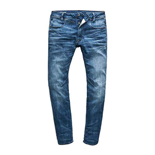 G-Star Raw Men's D-Staq 5-Pocket Slim Fit Jeans, Medium Indigo Aged, 32W x 32L