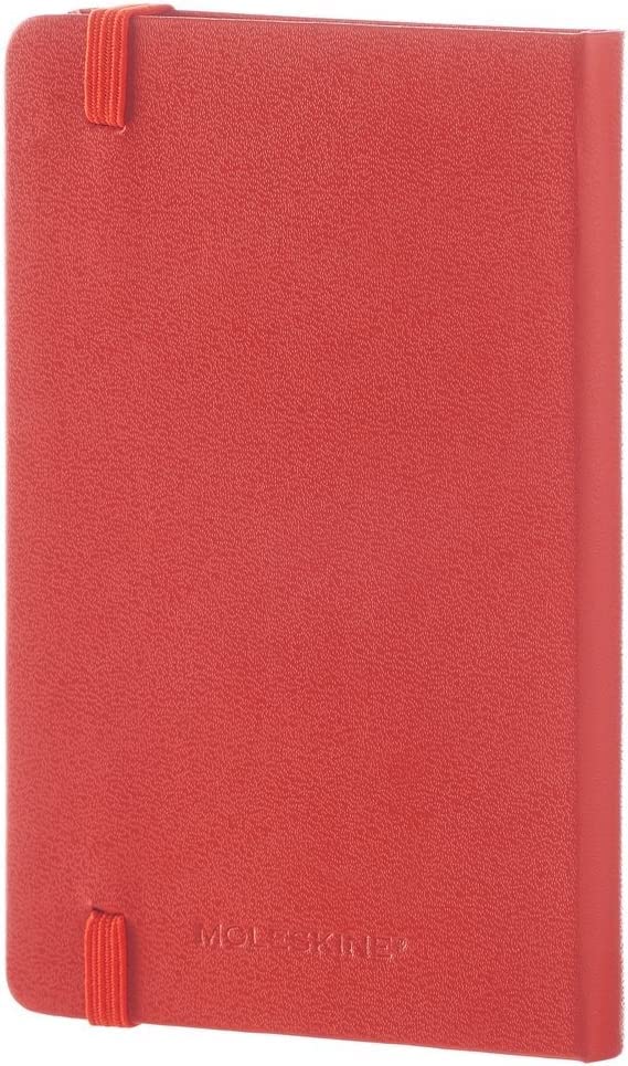 Moleskine Classic Notebook, Pocket, Ruled, Coral Orange, Hard Cover (8051272893571)